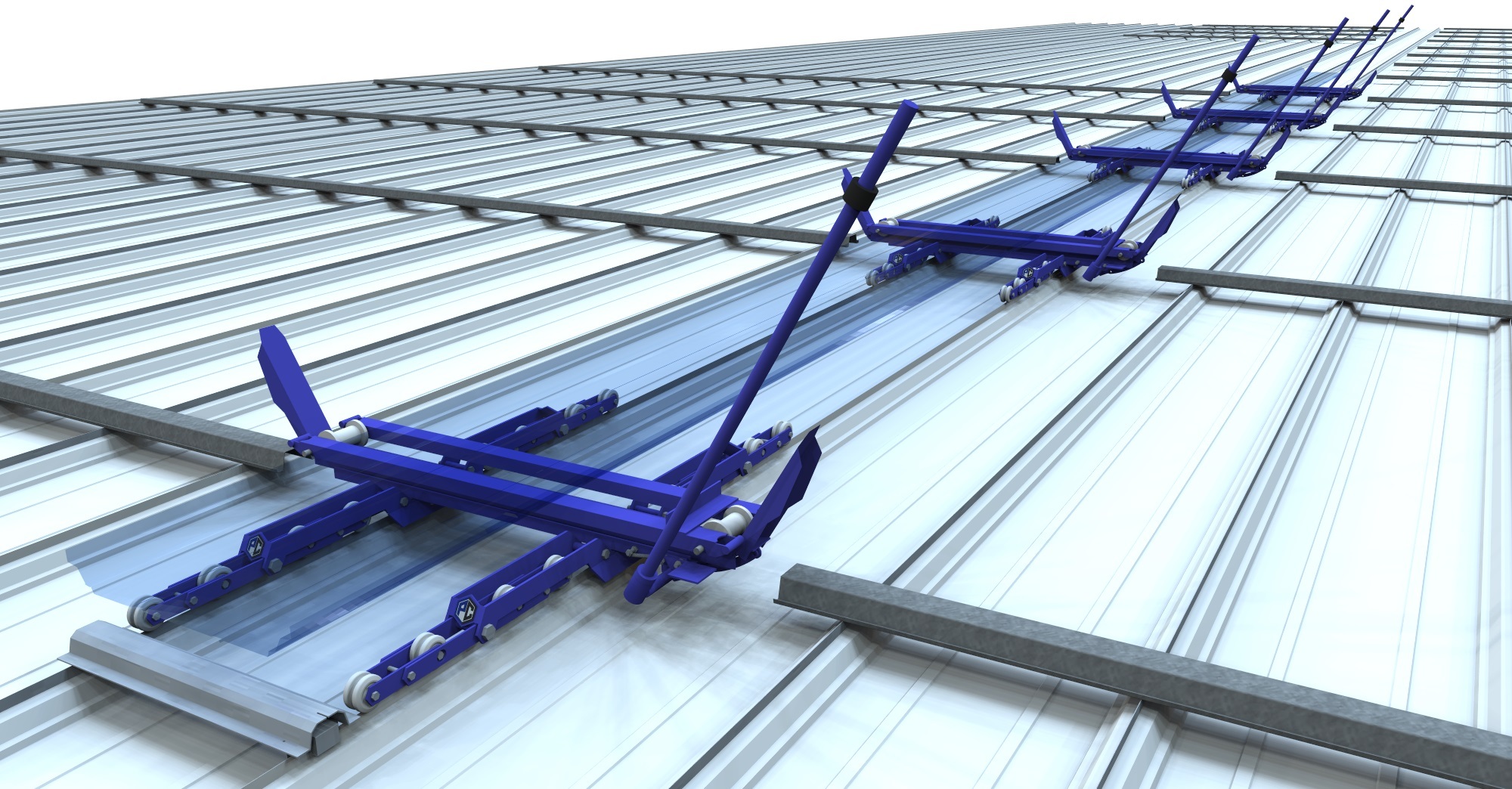 Roof material handling system has interlocking rails - Metal ...
