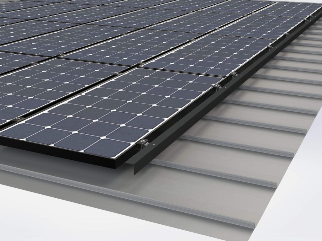 Solar module skirt conceals PV array faces - Metal Construction News