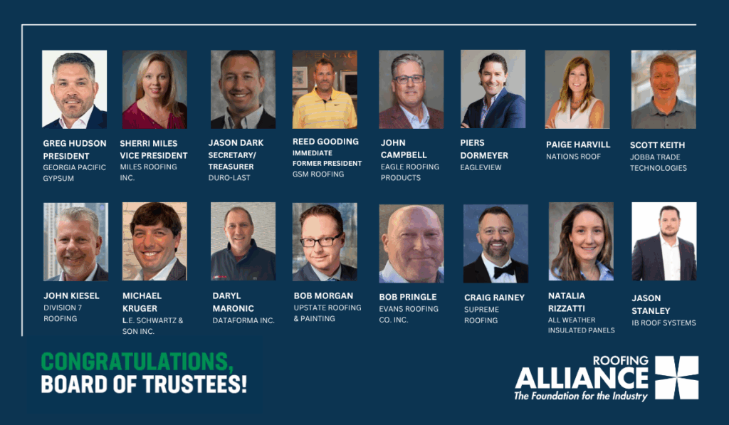 The Roofing Alliance Names 2025-26 Board of Trustees - Metal ...